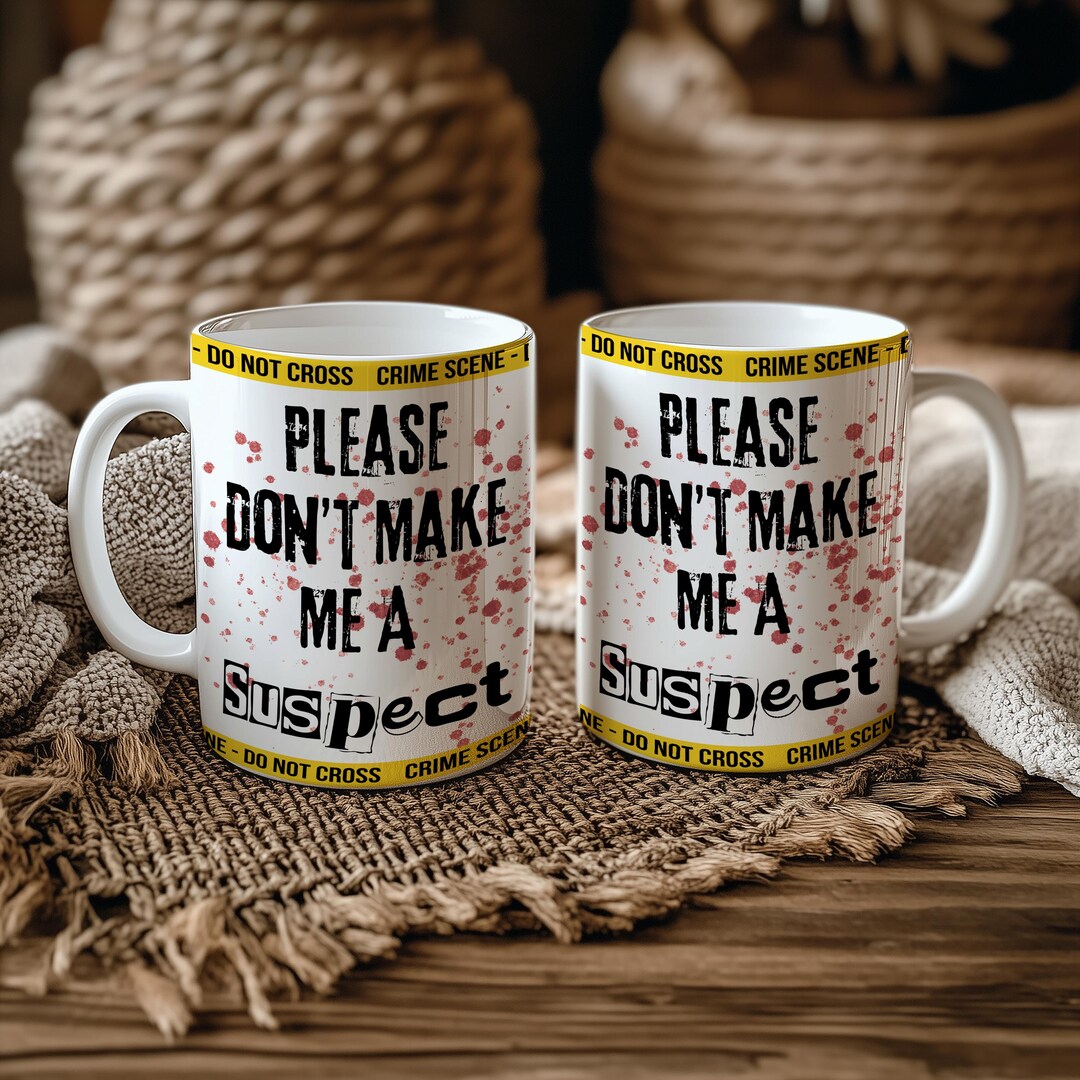 Funny True Crime Mug Gift for True Crime Lovers Dark Humor Murder ...