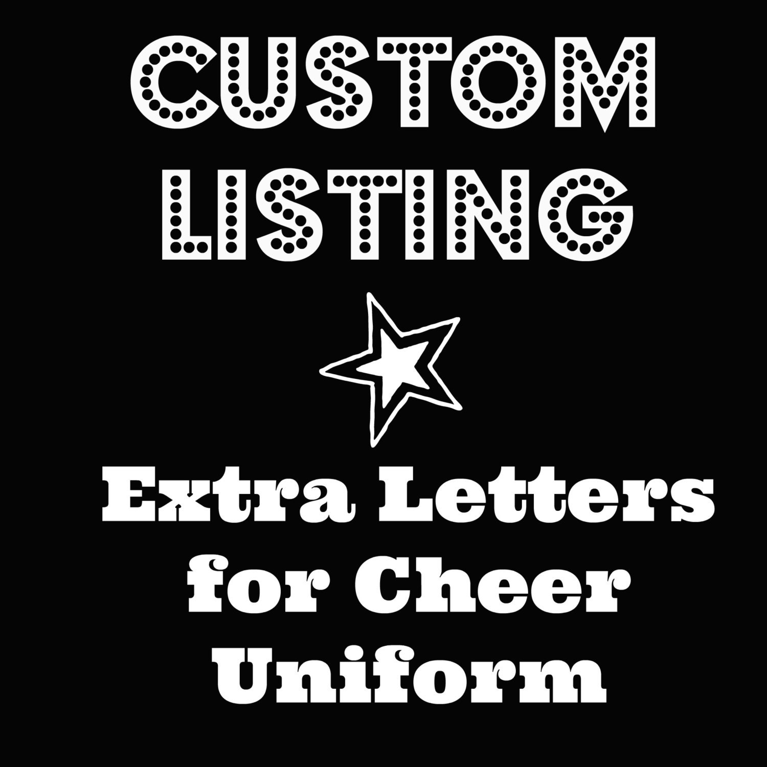 Custom Listing--extra Letters for Cheer Uniform! - Etsy