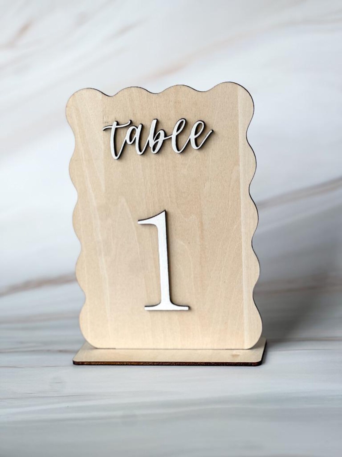 Scalloped Table Numbers, Wedding Table Numbers, Wooden Table Numbers ...