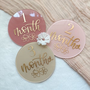 Floral Milestone Cards, Milestone Cards, Baby Milestone Cards ...