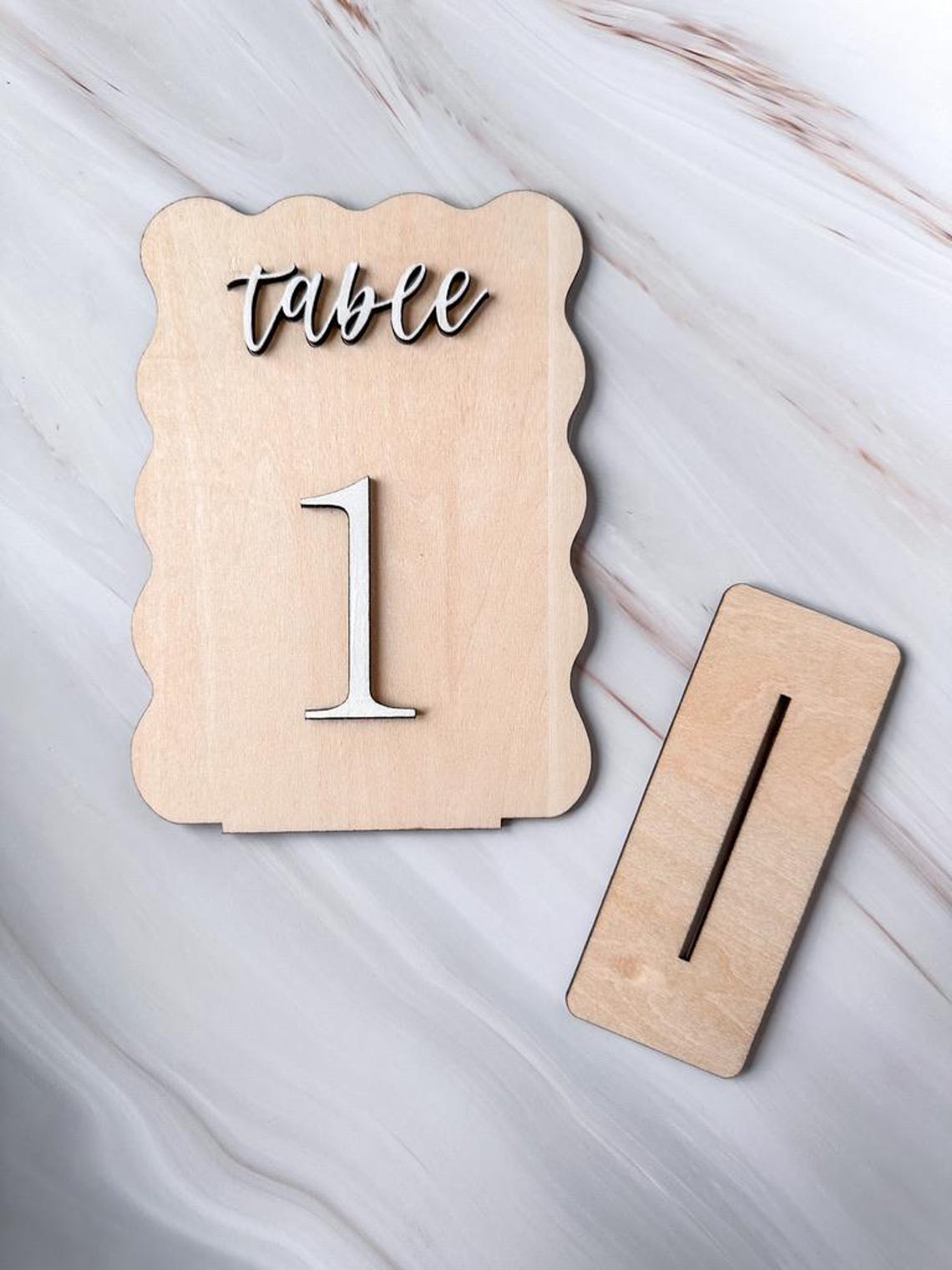 Scalloped Table Numbers, Wedding Table Numbers, Wooden Table Numbers ...