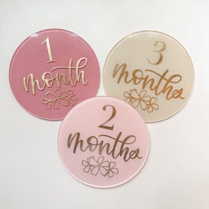 Floral Milestone Cards, Milestone Cards, Baby Milestone Cards ...