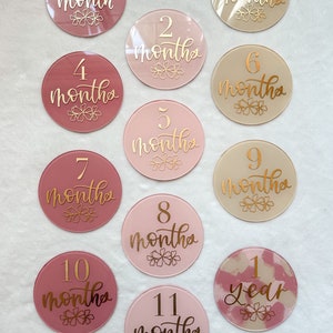 Floral Milestone Cards, Milestone Cards, Baby Milestone Cards ...