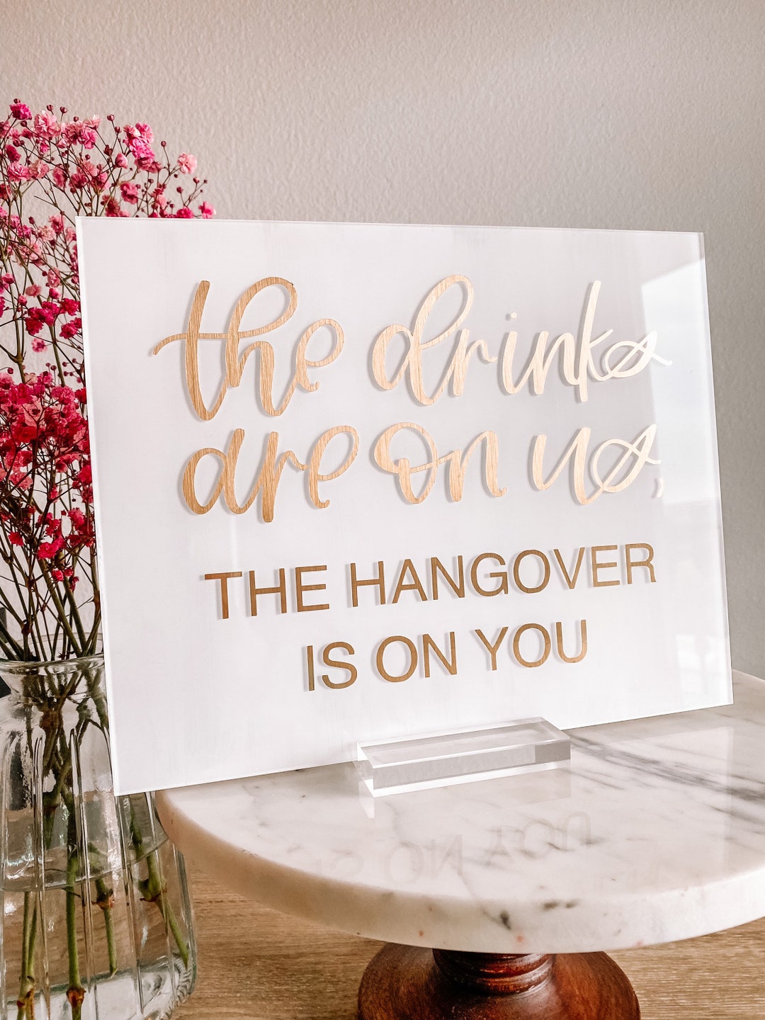 Wedding Bar Sign Hangover Bar Sign Event Bar Sign Acrylic - Etsy