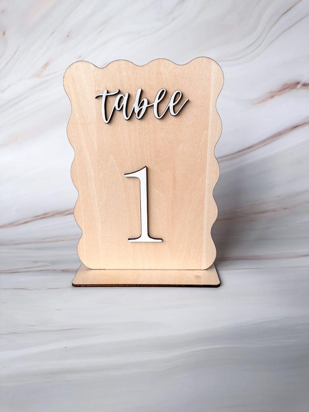 Scalloped Table Numbers, Wedding Table Numbers, Wooden Table Numbers ...