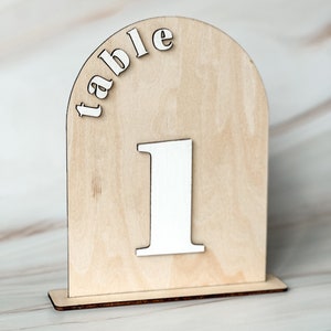 Arched Table Numbers, Wedding Table Numbers, Wooden Table Numbers ...
