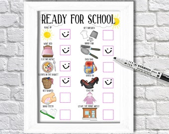 Getting Ready Chart for Kids - Etsy