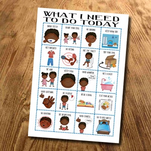 Boys Behaviour Chart Kid's Daily Planner Toddler Routine | Etsy