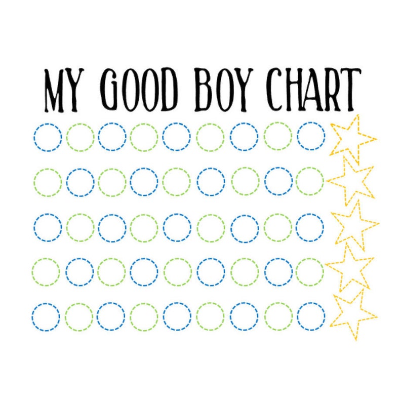 Boys behaviour chart Reusable Reward Chart Printable | Etsy