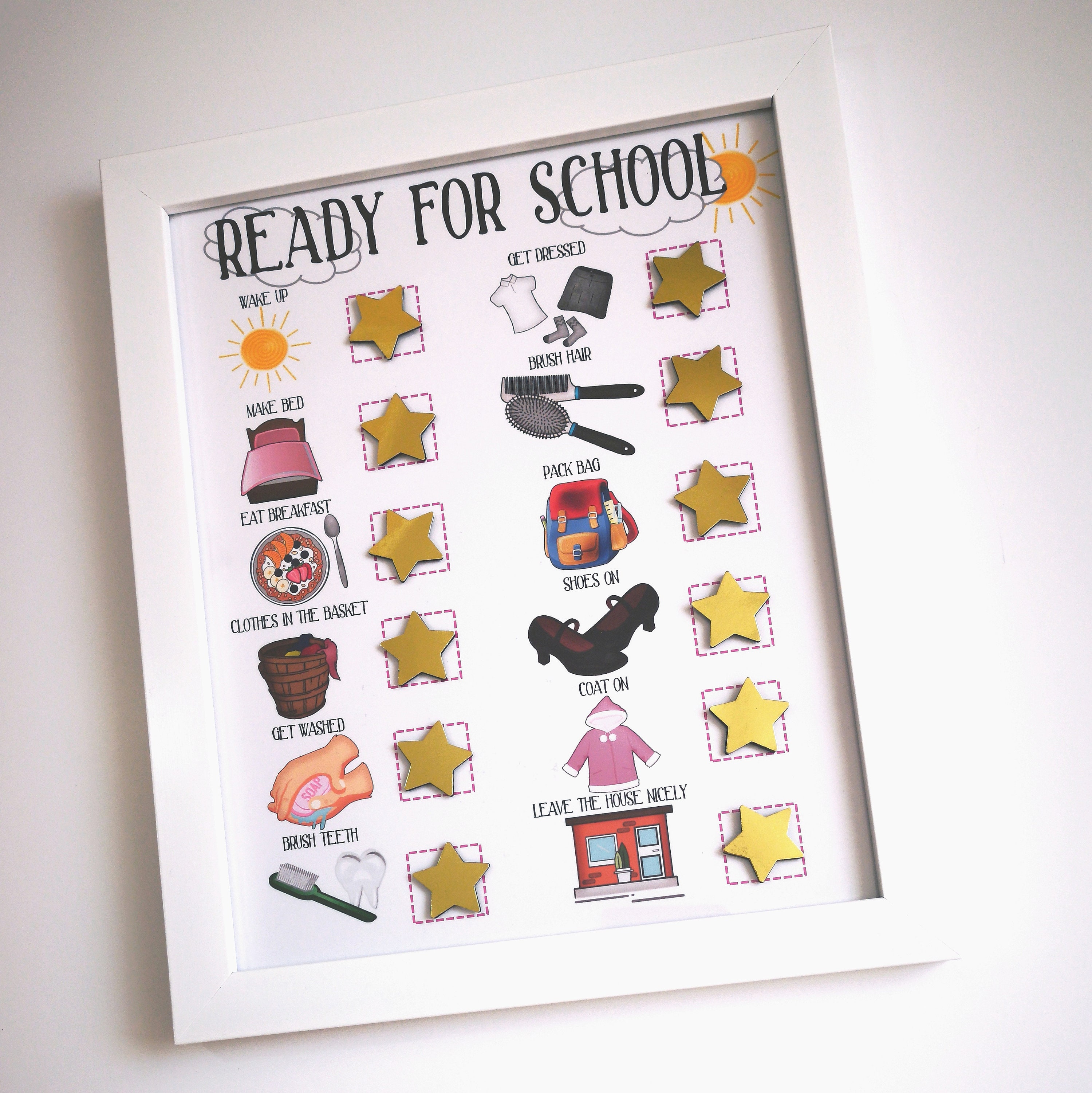 Morning Routine Getting Ready For School Star Chart Visual Etsy Morning Routine Getting Ready For School Star Chart Visual Etsy