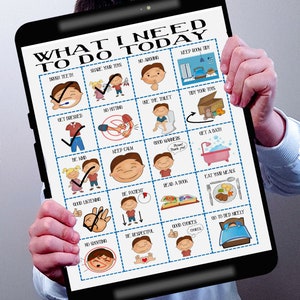 Behaviour Chart for Boys Toddler Routine Chart Visual Aid - Etsy