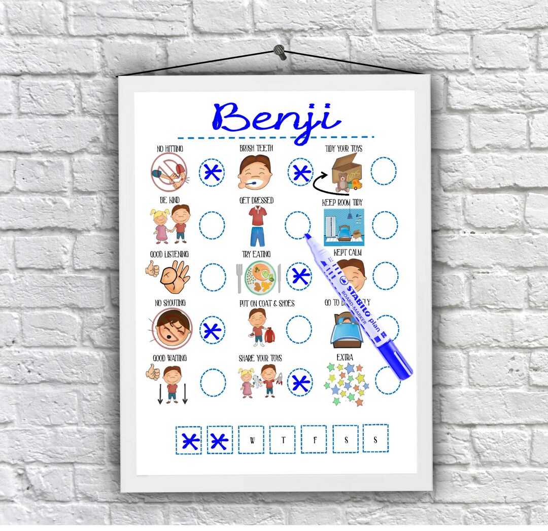 Boys, Reward Chart, Kids Daily Checklist, Family, Printable, Download ...
