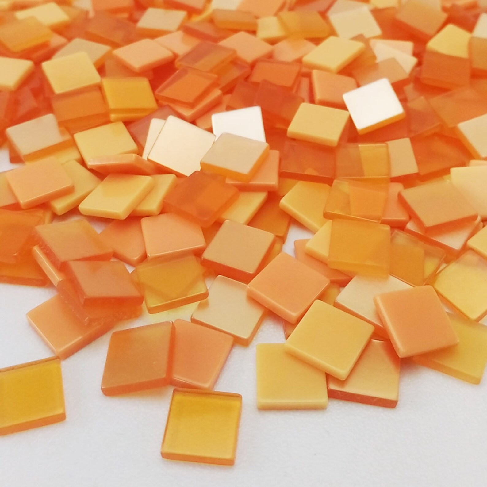 Orange Theme Mixed Colors Resin Mosaic Tiles, 10x10 Mm - Etsy UK