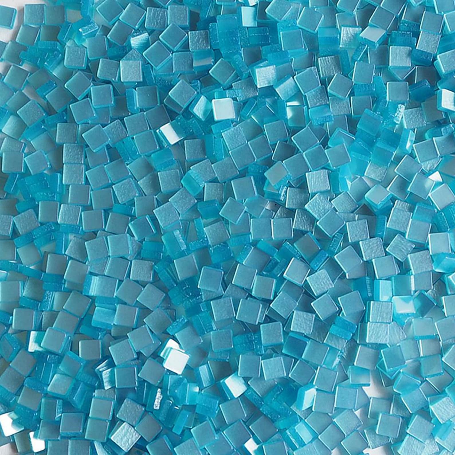 Resin Mosaic Tiles, 5x5 Mm, Glossy Effect, Ethereal Blue - Etsy