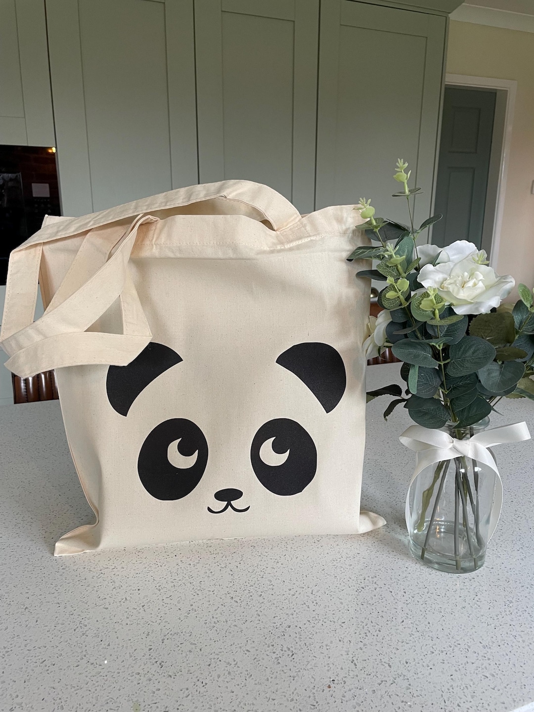 Super Cute Panda Tote Bag - Great for School, Book Bag, Birthday ...