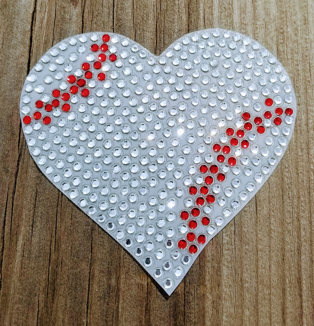 Mini Baseball Heart Decal Sticker - Etsy