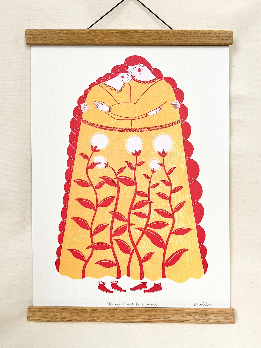 Demeter and Persephone Greek Mythology Illustration A3 Print - Etsy