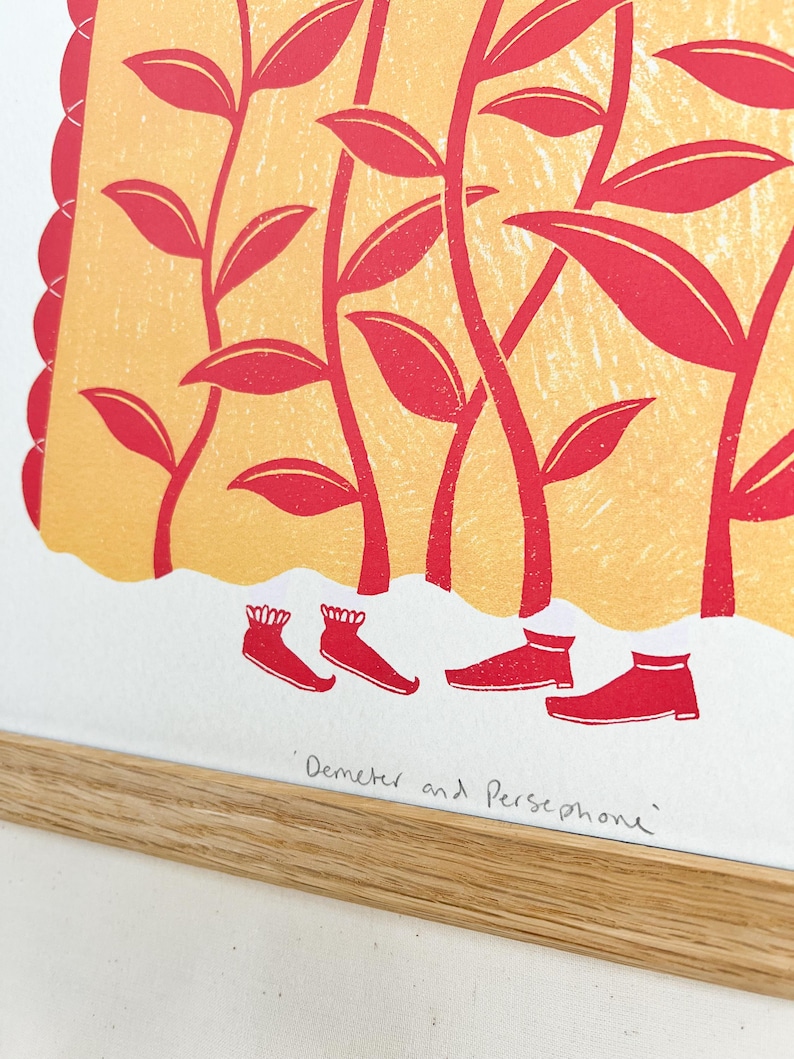 Demeter and Persephone Greek Mythology Illustration A3 Print - Etsy