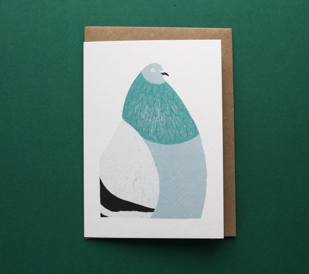 Pigeon Illustrated A6 Greeting Card - Etsy