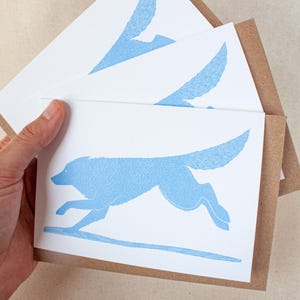 Wolf Illustrated A6 Greeting Card - Etsy