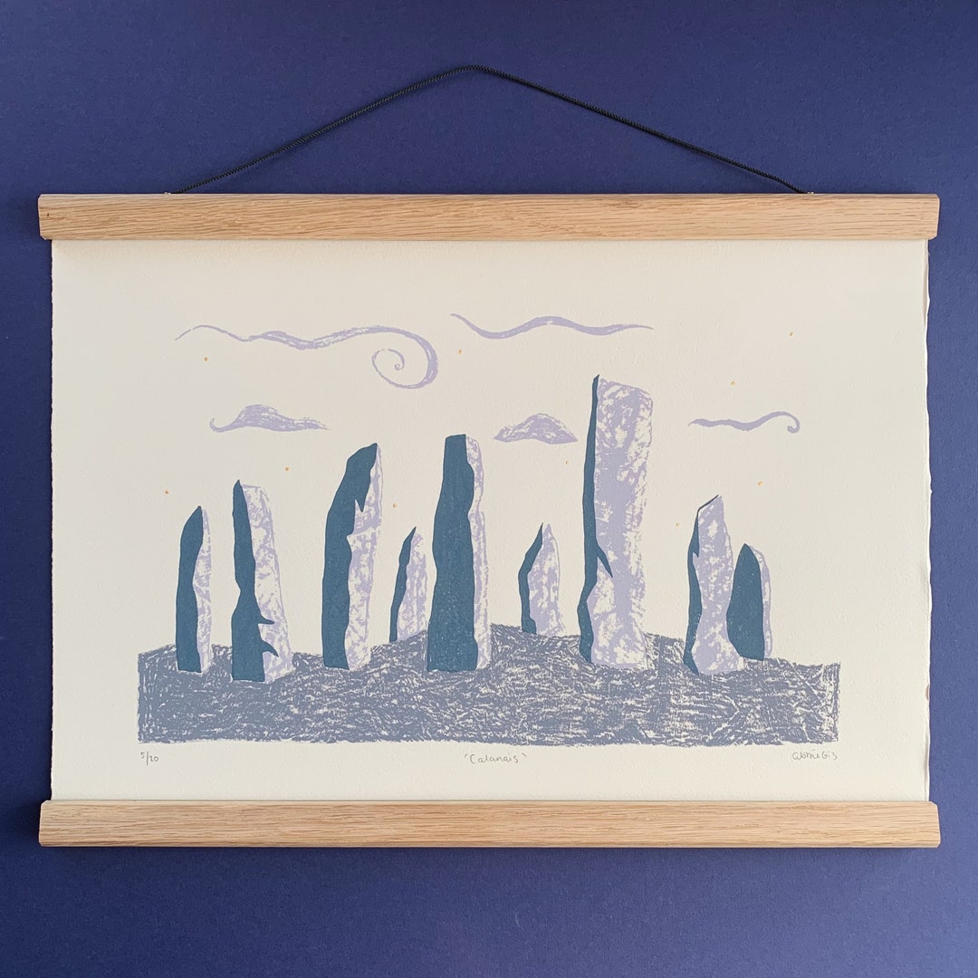 Standing Stones/calanais Folklore Screen Print - Etsy