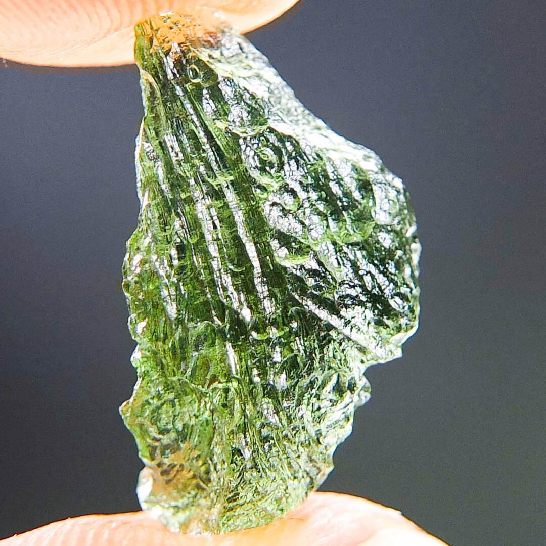 Glossy Moldavite - Rare Poisonous Green Color - CERTIFIED - Etsy