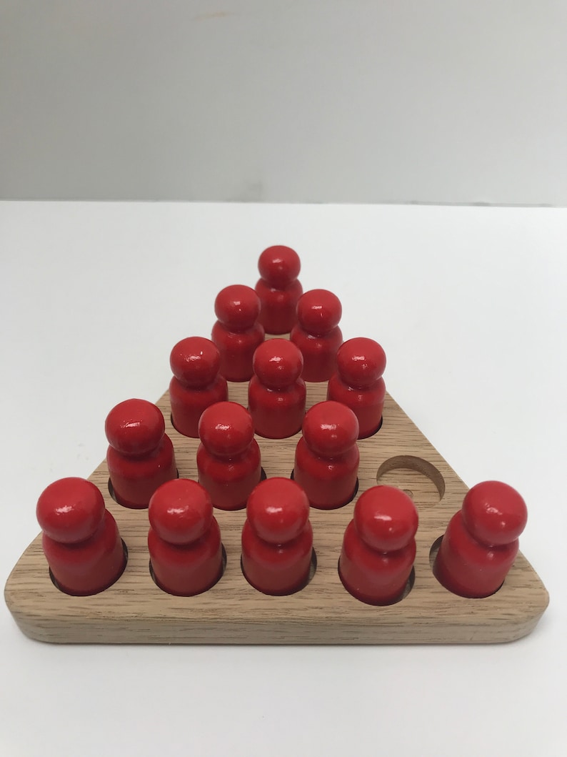 Triangle Game Toy. Wooden Toy Jumping Game. Wooden Puzzle. - Etsy