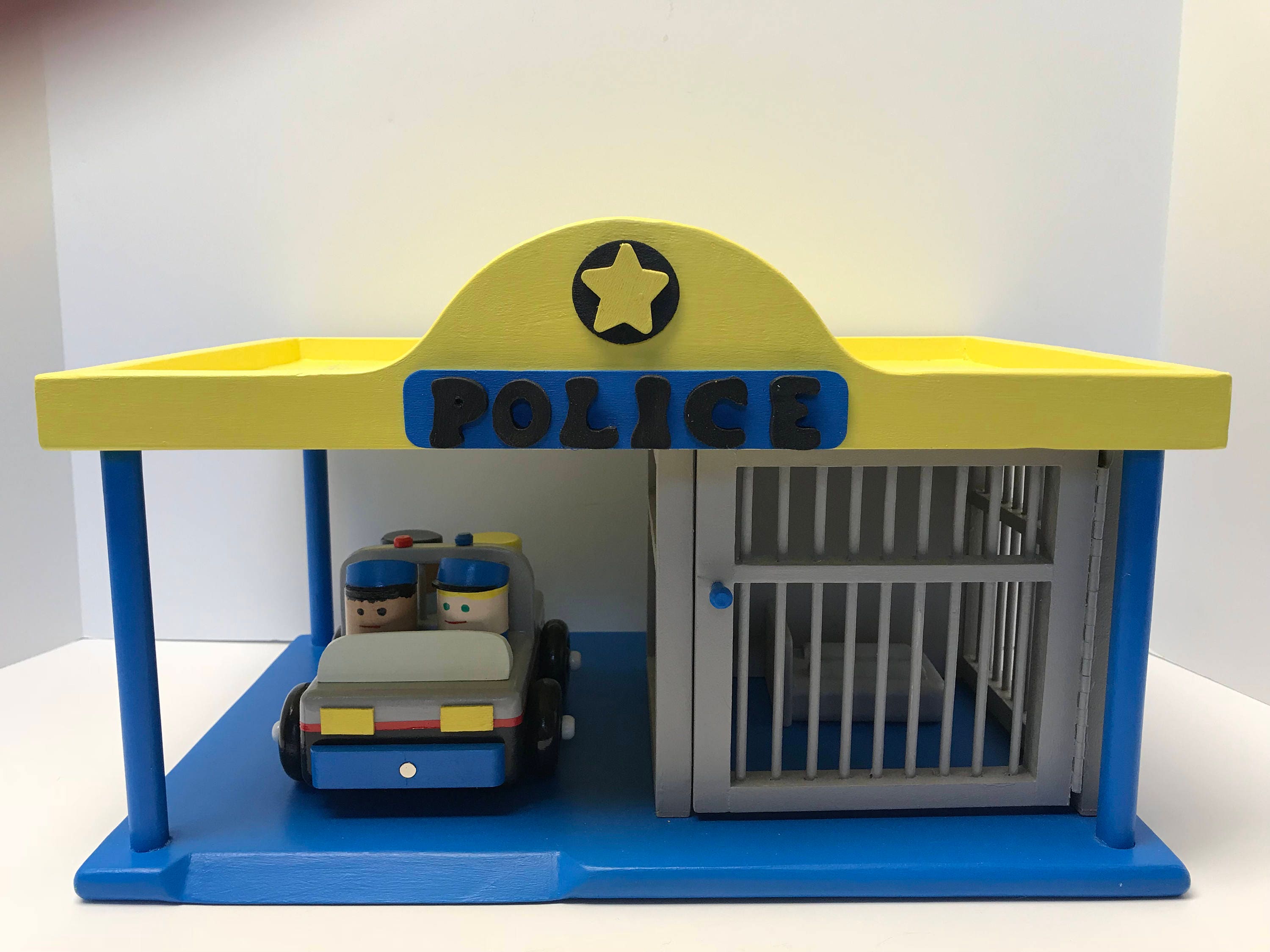 Wooden Toy Toddler Police Station Set with Police Car 2 | Etsy