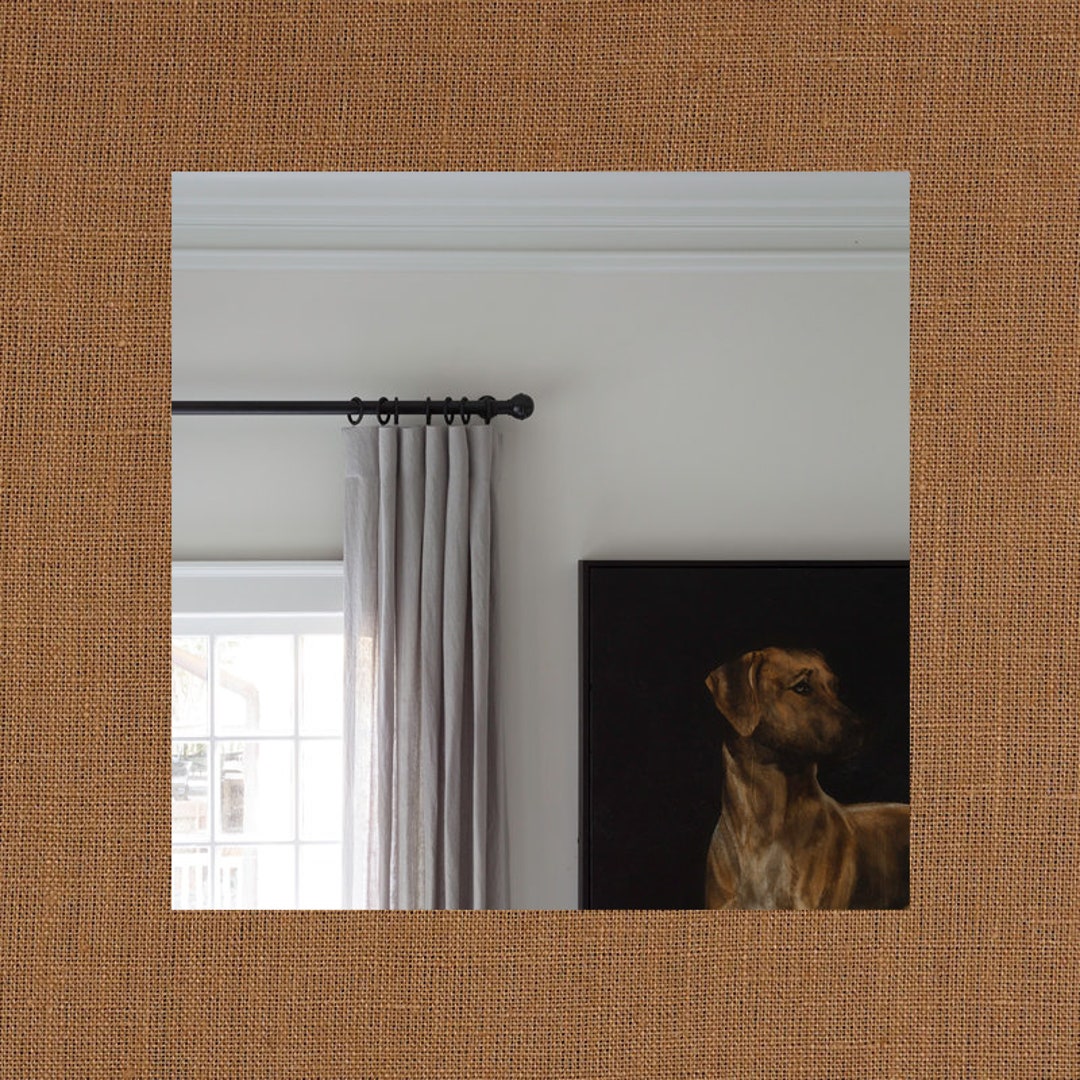 108" Length Linen Drapery Panel - Khaki Tan - Solid Light Brown ...