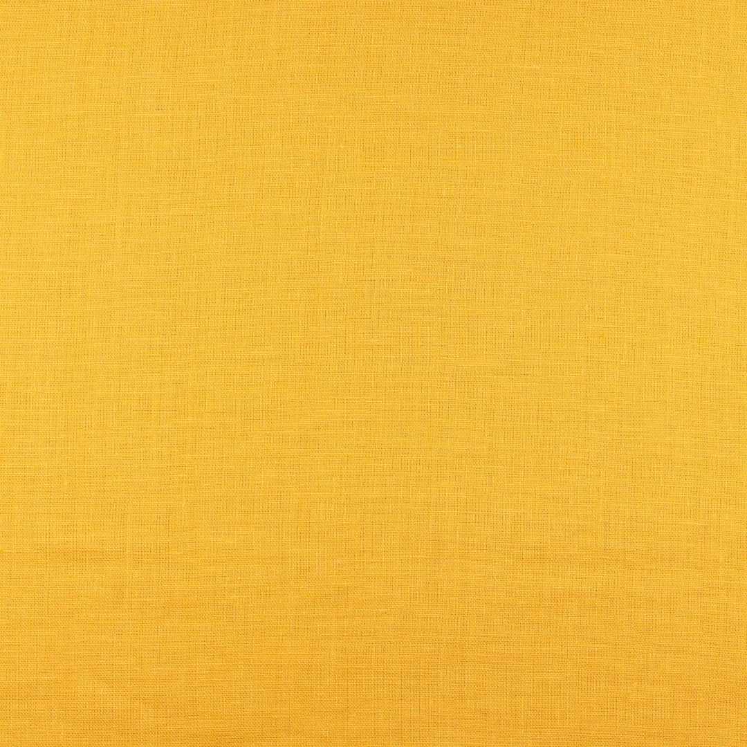 Saffron Yellow Washed Linen Fabric - Linen by the Yard - 100% Flax ...