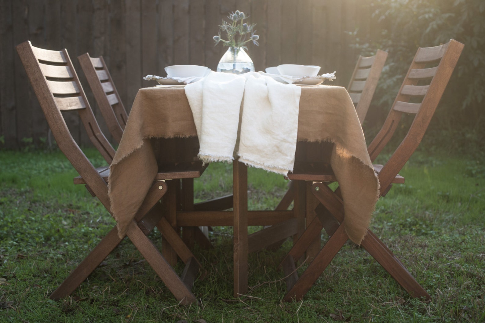 Khaki Brown Linen Table Cloth Washable Linen Neutral - Etsy