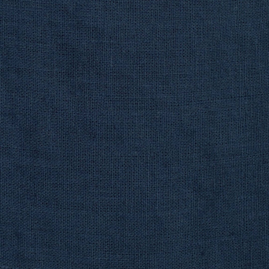 Navy Blue Washed Linen Fabric -by the Yard - 100% Linen - Flax Fabric ...