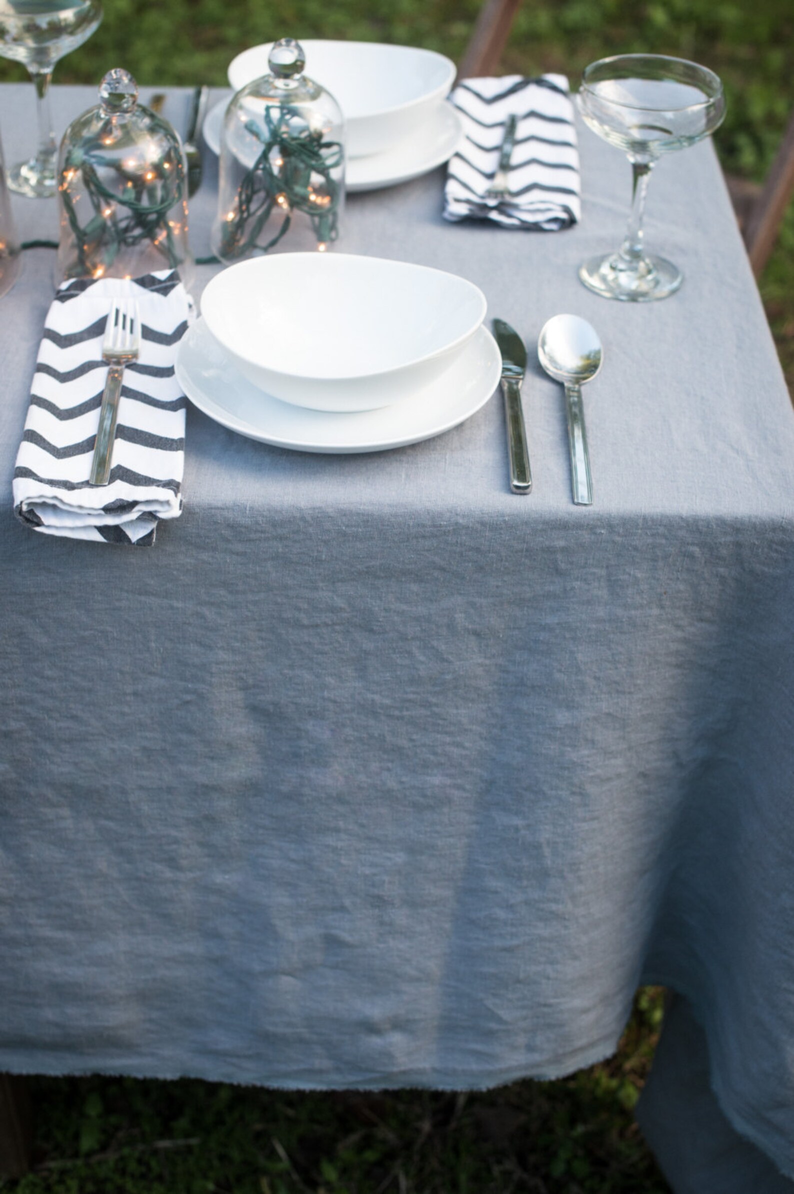 Metropolitan Gray Linen Table Cloth Washable Linen Neutral - Etsy