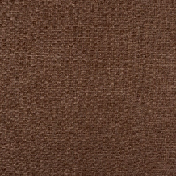 True Brown Washed Linen Fabric by the Yard 100% Linen | Etsy