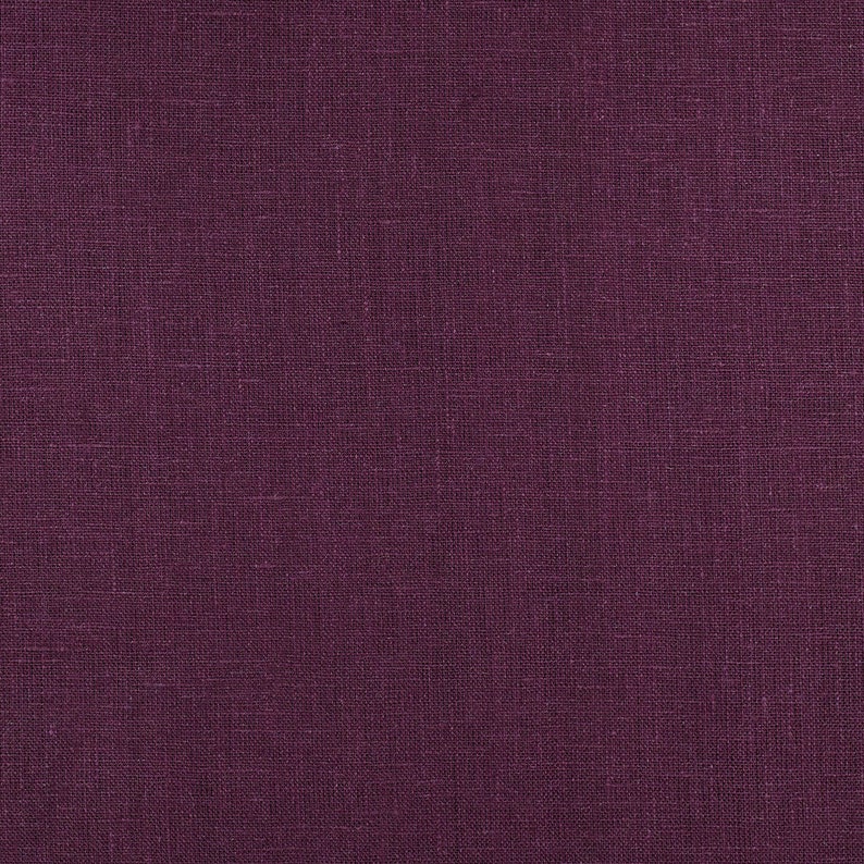 Plum Linen Fabric - Linen by the Yard - 100% Linen - Flax Fabric - Pre ...