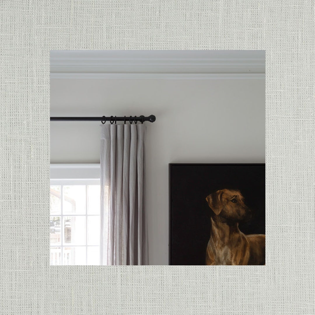 108 Length Linen Dove Gray Drapery Panel Solid Gray Designer Curtains ...