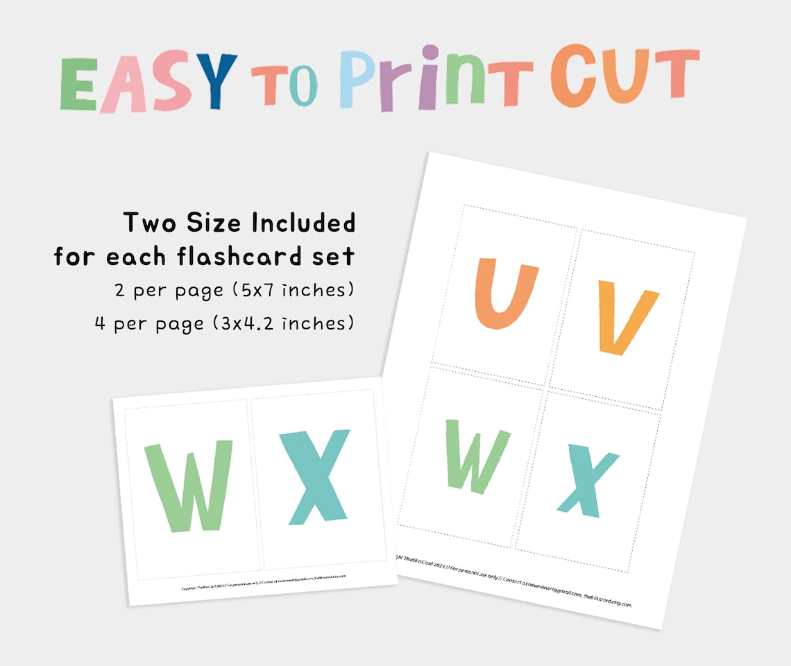 ABC Flashcards Printable | Kids Pastel Colors Alphabet | UNIQUE Abcs ...