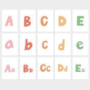 ABC Flashcards Printable | Kids Pastel Colors Alphabet | UNIQUE Abcs ...
