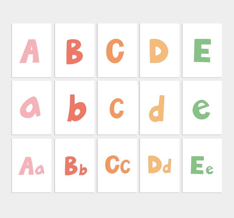 ABC Flashcards Printable | Kids Pastel Colors Alphabet | UNIQUE Abcs ...