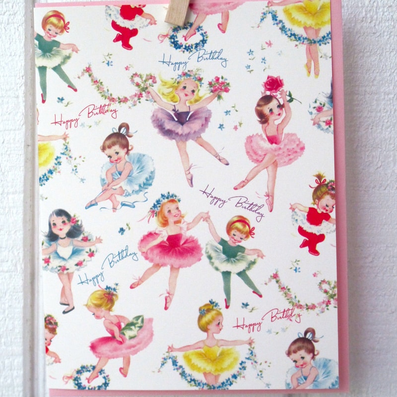 Ballerina Greetings Card - Etsy