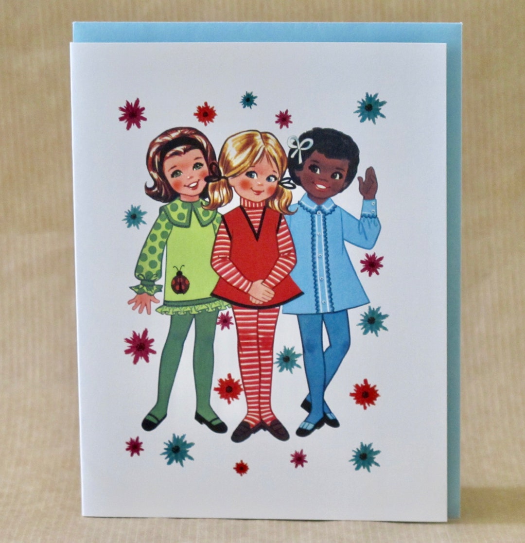 Vintage Style Card Blank Inside for Any Occasion - Etsy