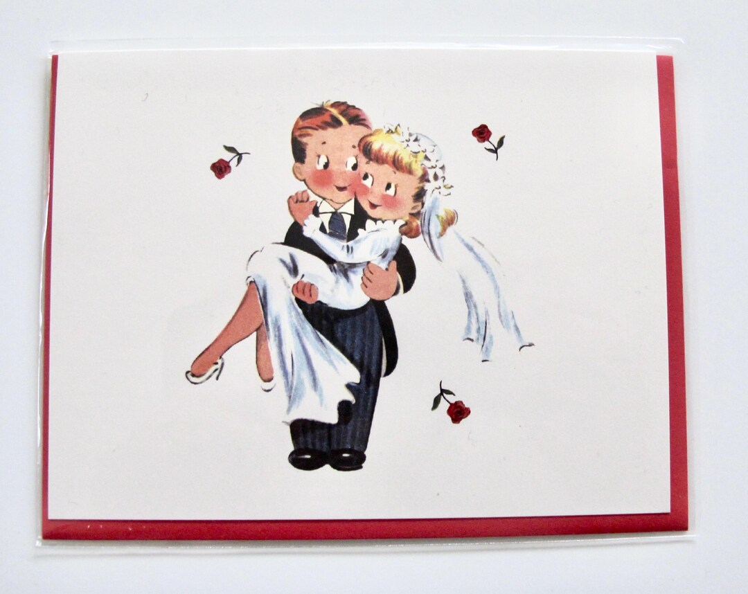 Vintage Style Wedding Card by Writeables - Etsy