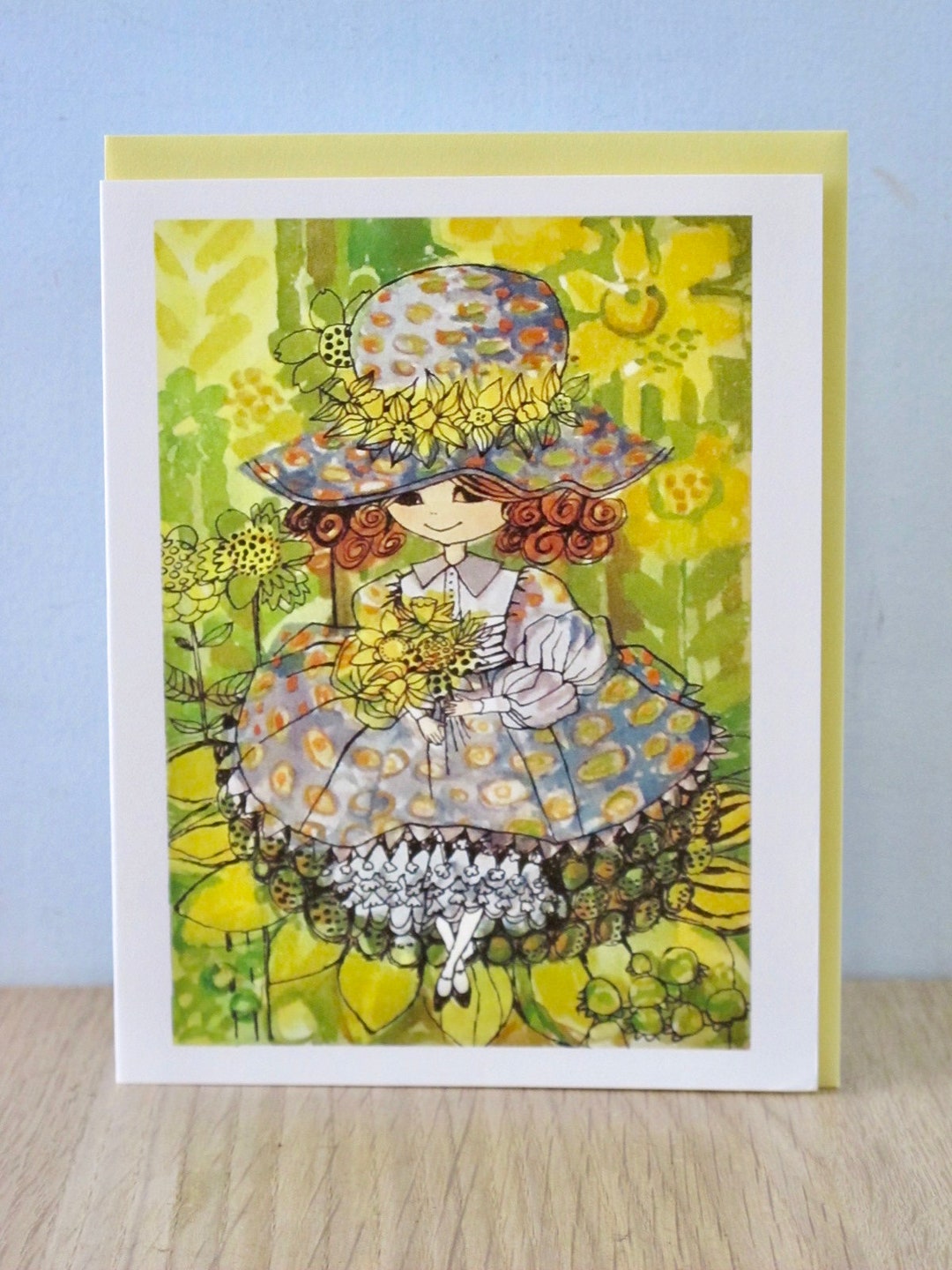 Mod Girl Greeting Card by Writeables - Etsy