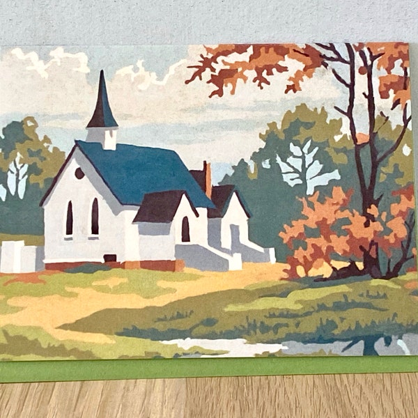 Paint by Number Church - Etsy