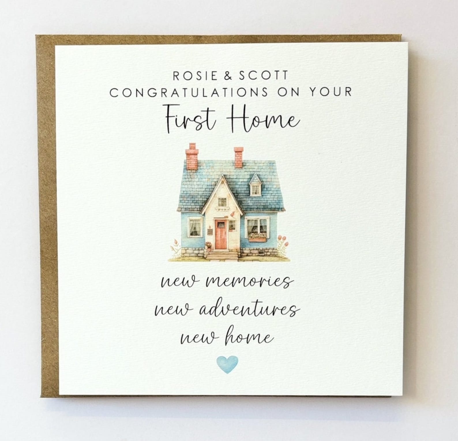Personalised New First Home Card, New Home Gift, Congratulations on ...