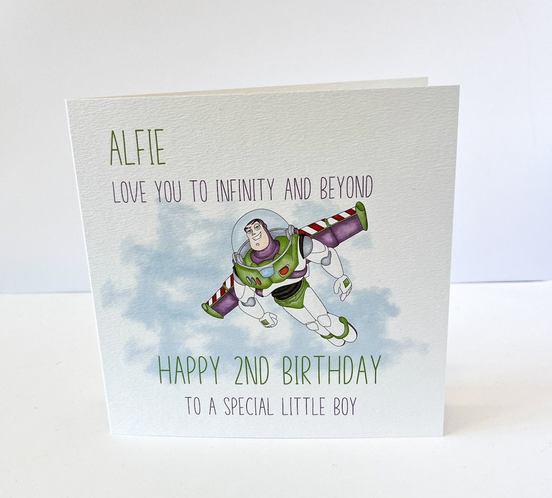 Toy Story Personalised Any Age Birthday Card, Infinity and Beyond ...