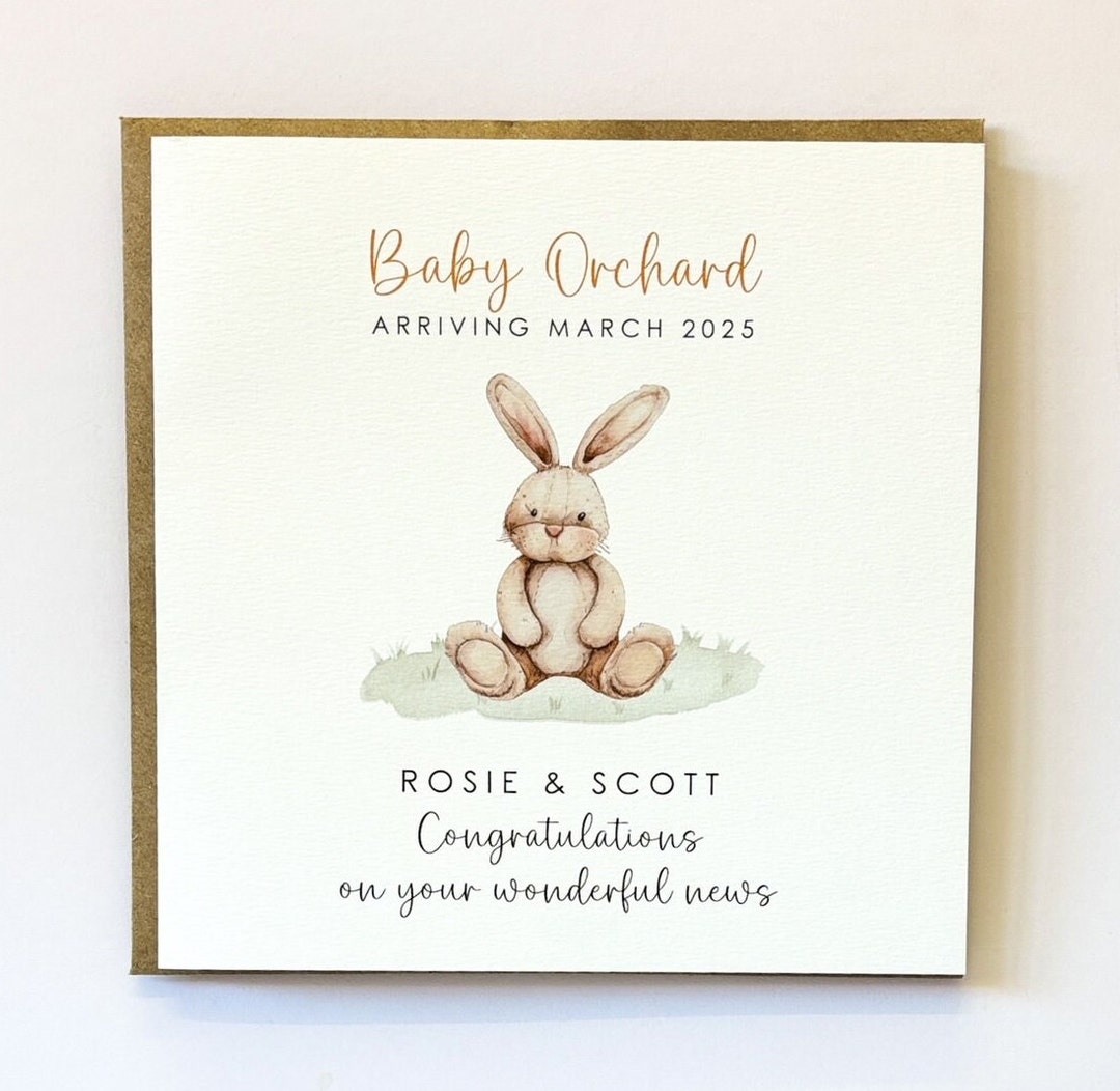 Personalised Parents to Be Congratulations Card, Pregnancy Card, Baby ...