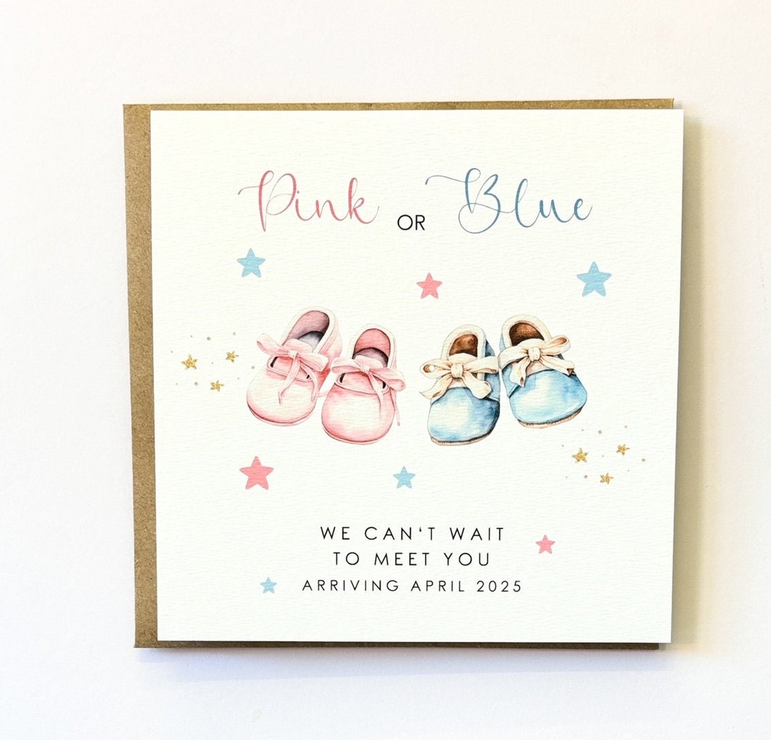 Gender Reveal Card, Baby Shower Card, It's a Boy Card It's a Girl Card ...