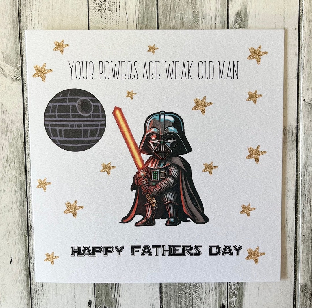Star Wars Father's Day Card Fathers Day Dad, Daddy - Etsy