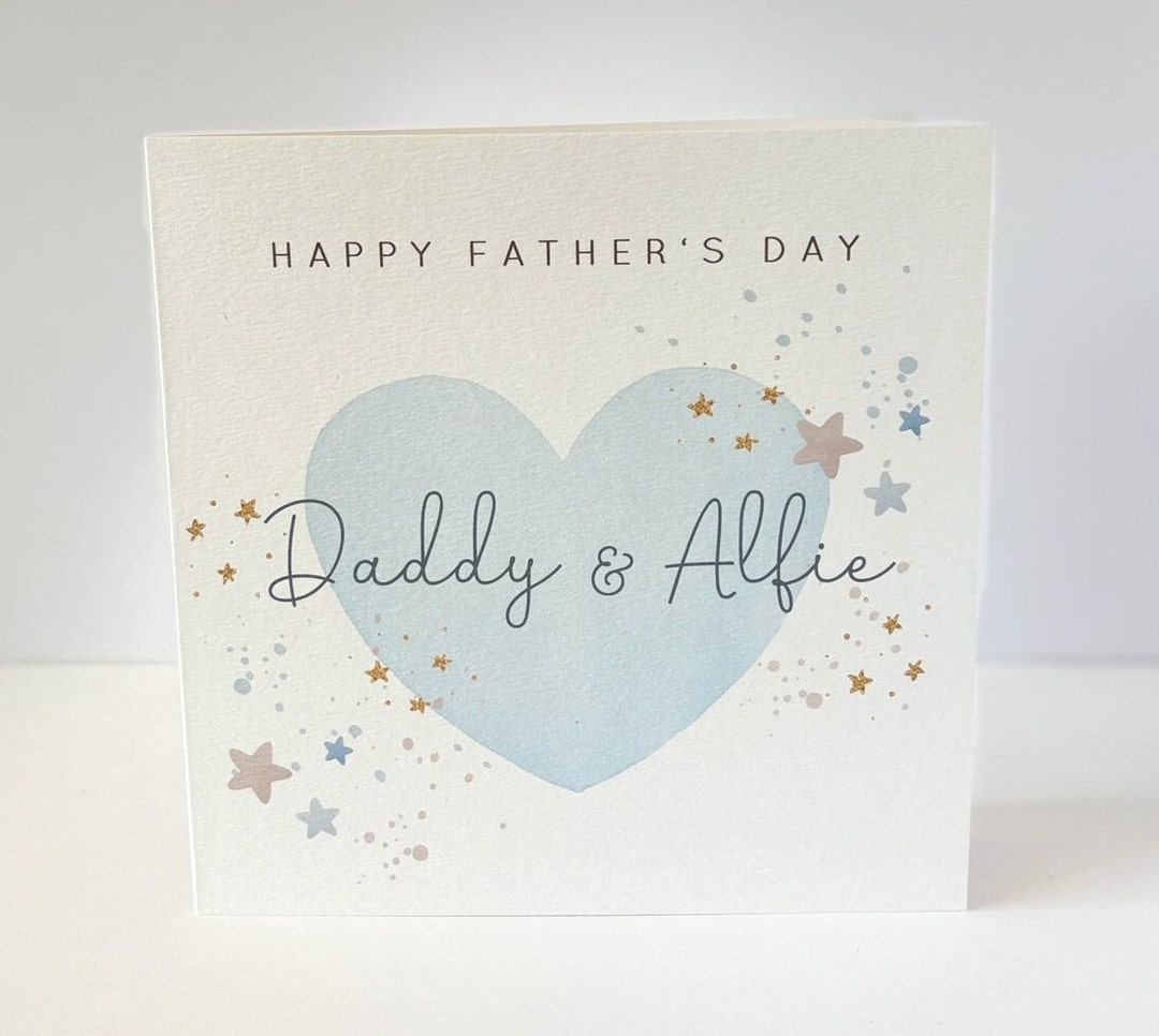 Personalised Father's Day Card, Father's Day Card, Heart Father's Day ...